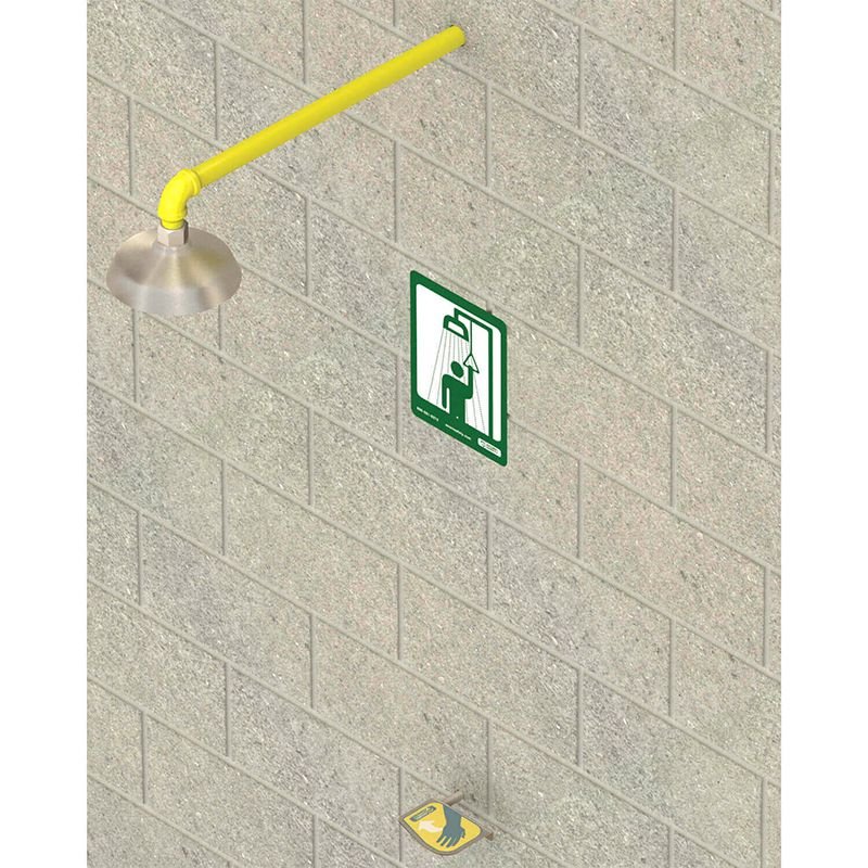 Freeze Resistant Stainless Steel Emergency Shower Wall Mounted
