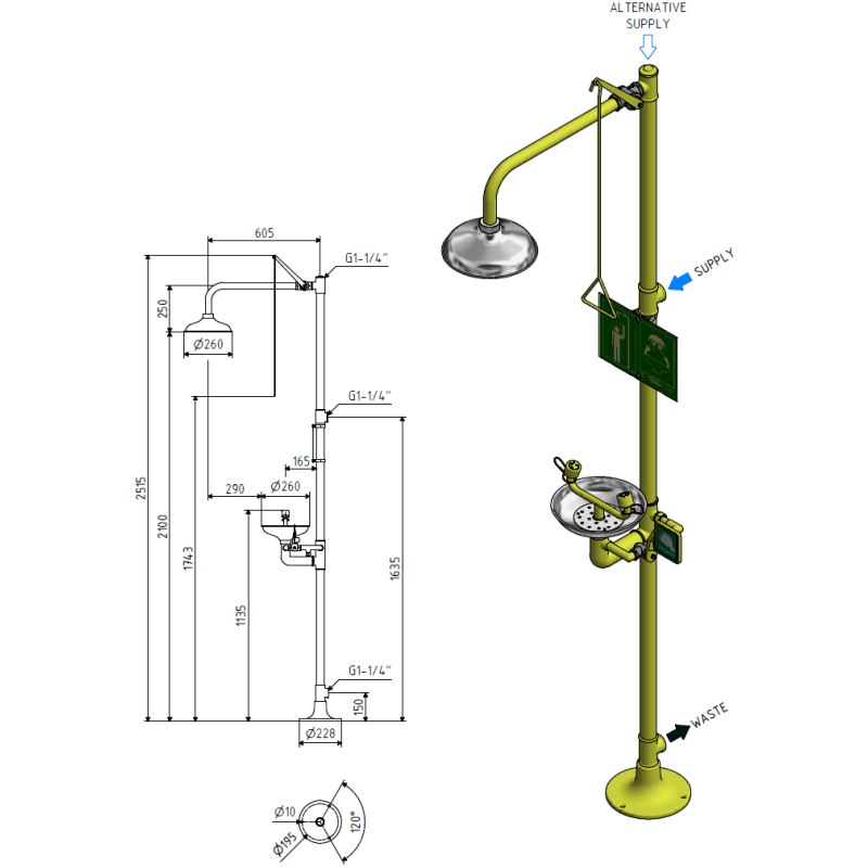 Safety Showers & Decontamination Equipment - ANSI Approved